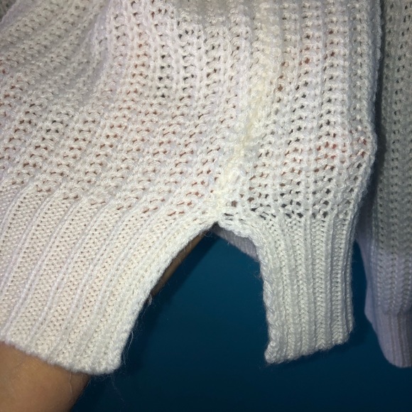 Time and Tru | Sweaters | White Knit Button Sweater Cozy Fall Winter ...